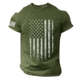 BRDFRL Flag Shirts for Men Casual Flag Graphic Patriotic Tshirts 4Th of ...
