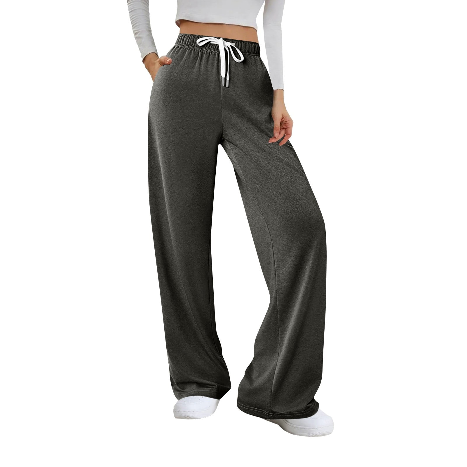 BRDFRL High Waisted Sweat Pants for Women Lounge Wide-Leg Sweatpants ...