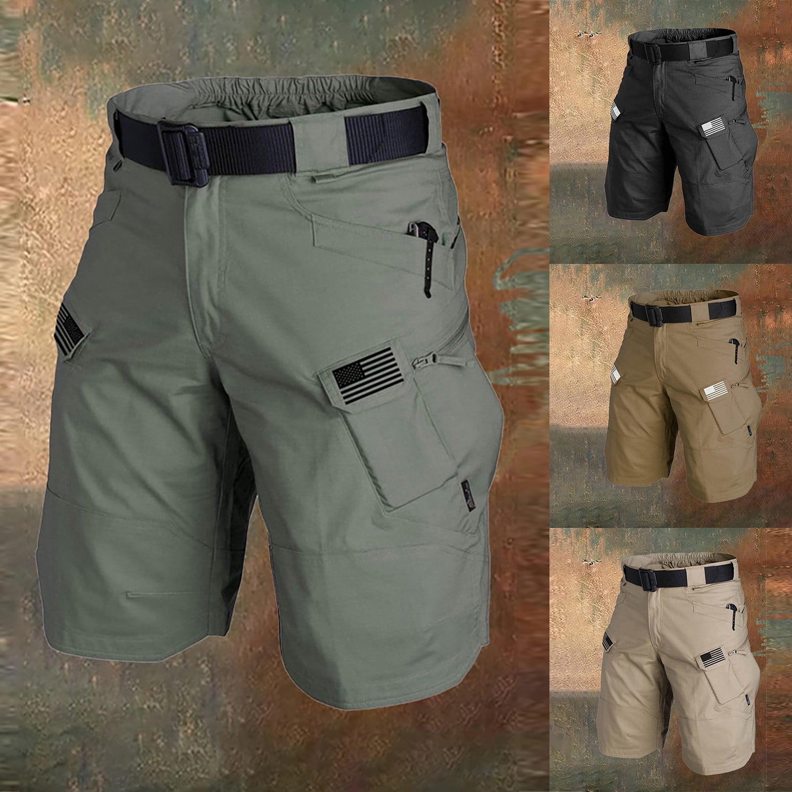 BRDFRL Men's Cotton Cargo Shorts Relaxed Fit Outdoor Casual Work Multi ...