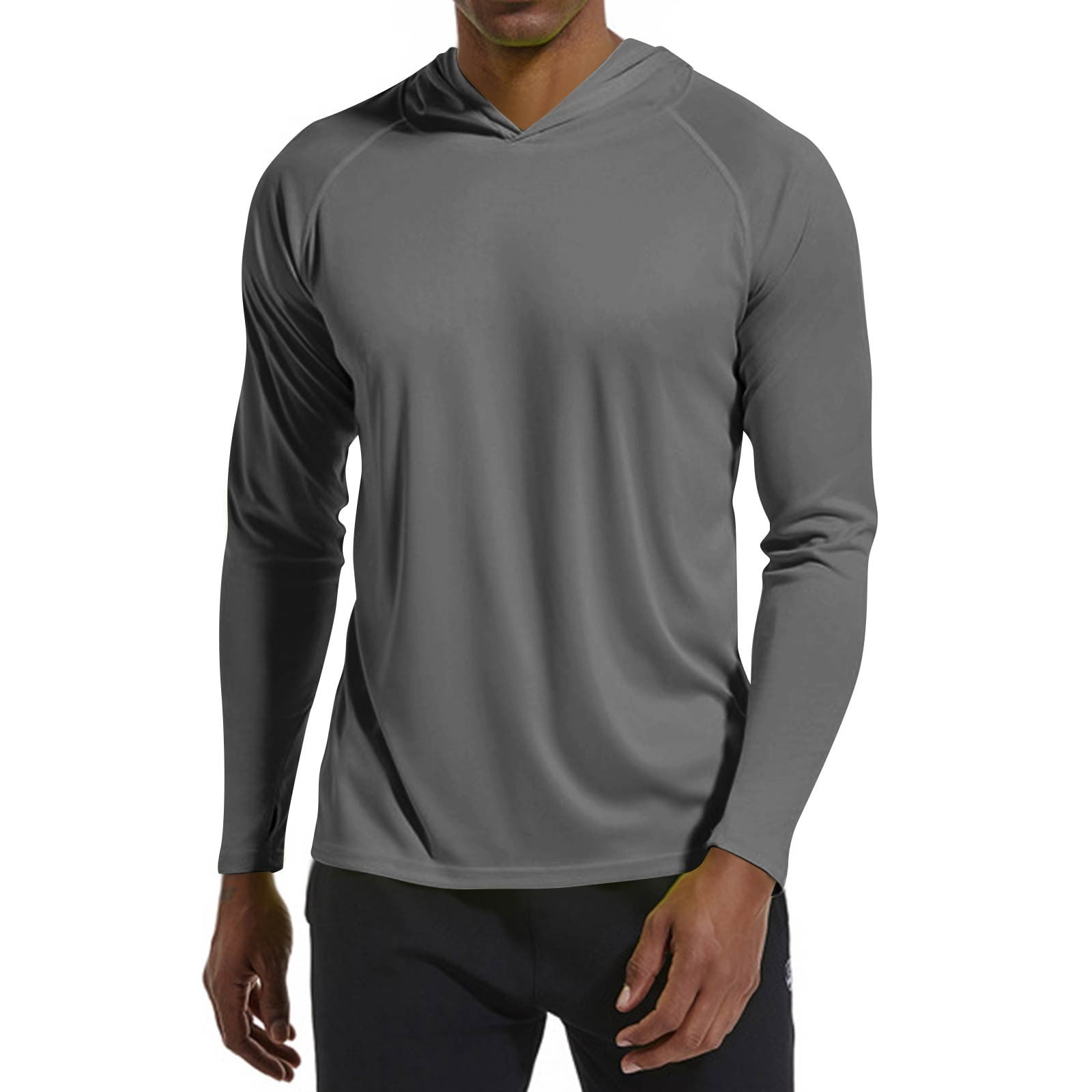 BRDFRL Men's Sun Protection Hoodie Shirts Long Sleeve UPF 50+ Swim ...