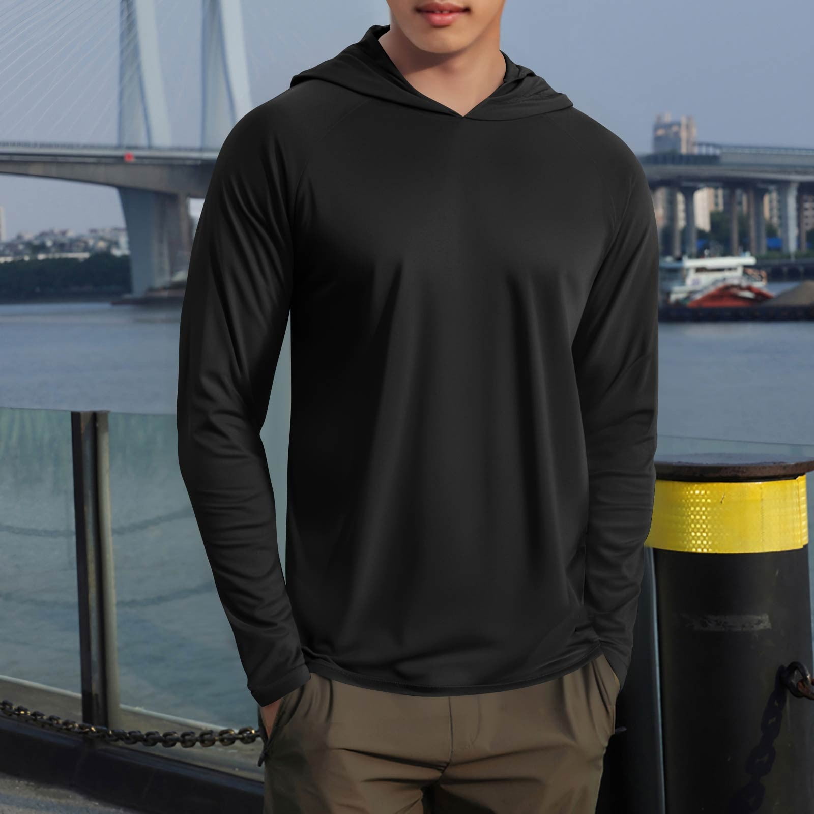 BRDFRL Men’s Sun Protection Shirts UPF 50+ Rash Guard for Men Long ...