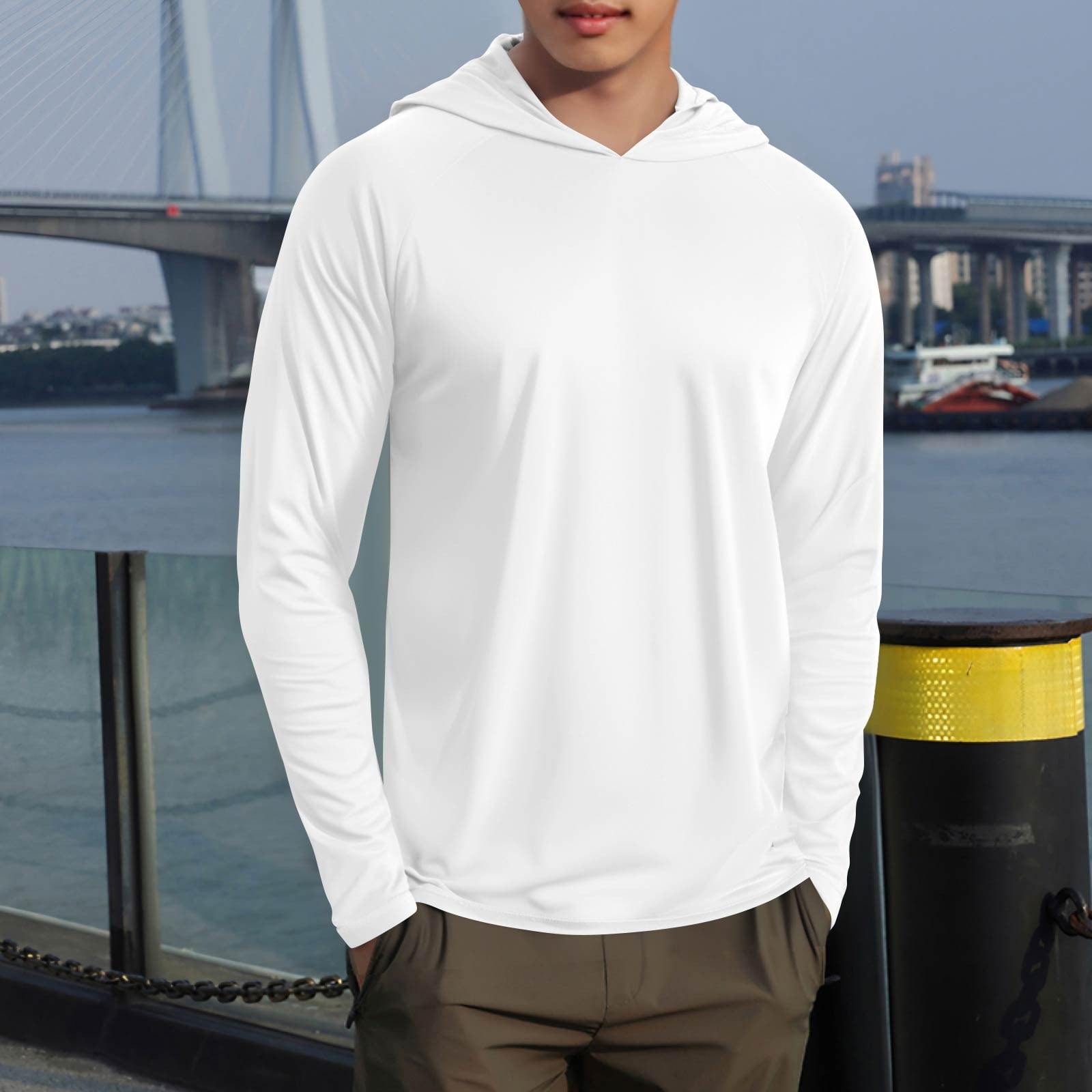 BRDFRL Men’s Sun Protection Shirts UPF 50+ Rash Guard for Men Long ...