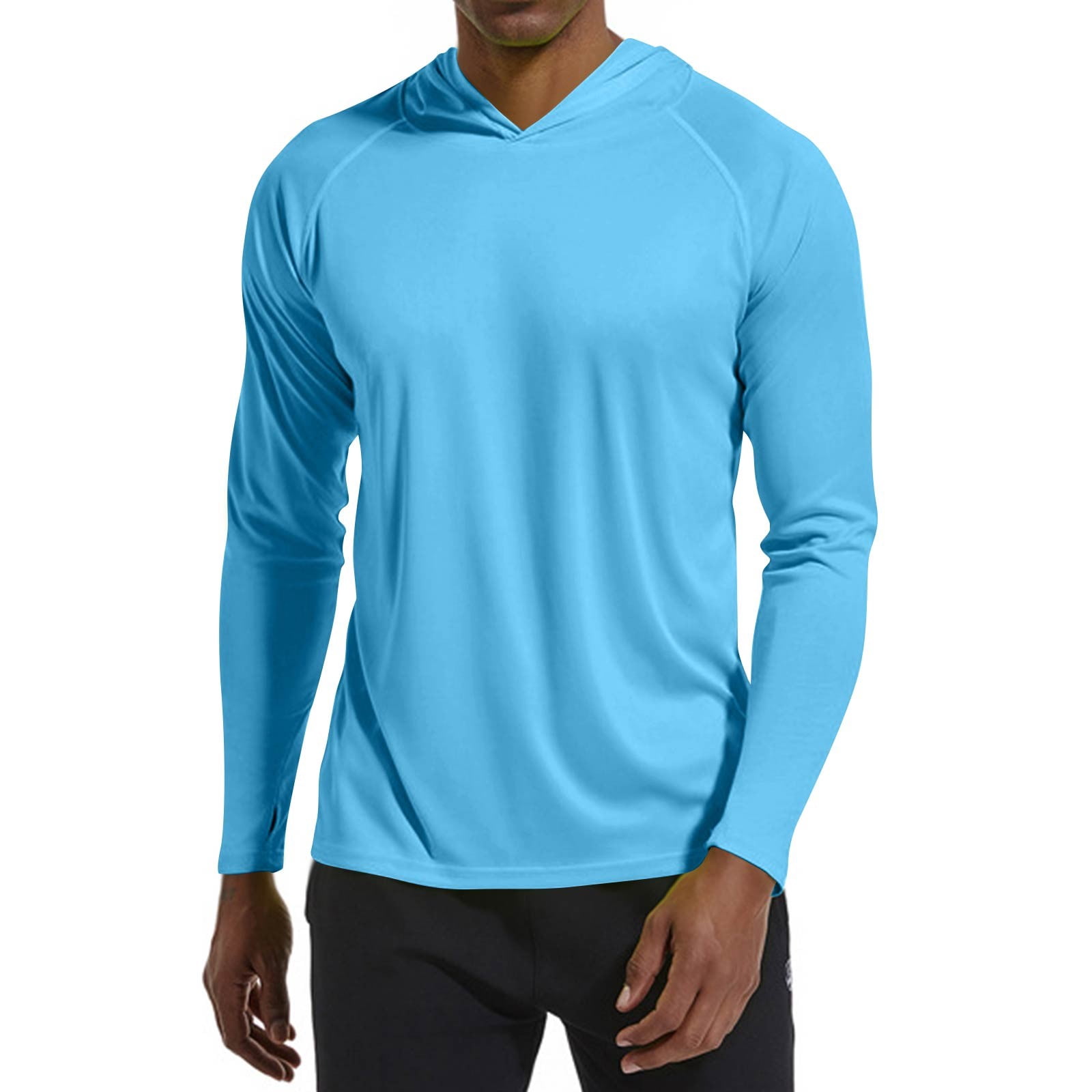 BRDFRL Men's UPF 50+ Sun Protection Long Sleeve Hoodie Shirts UV ...