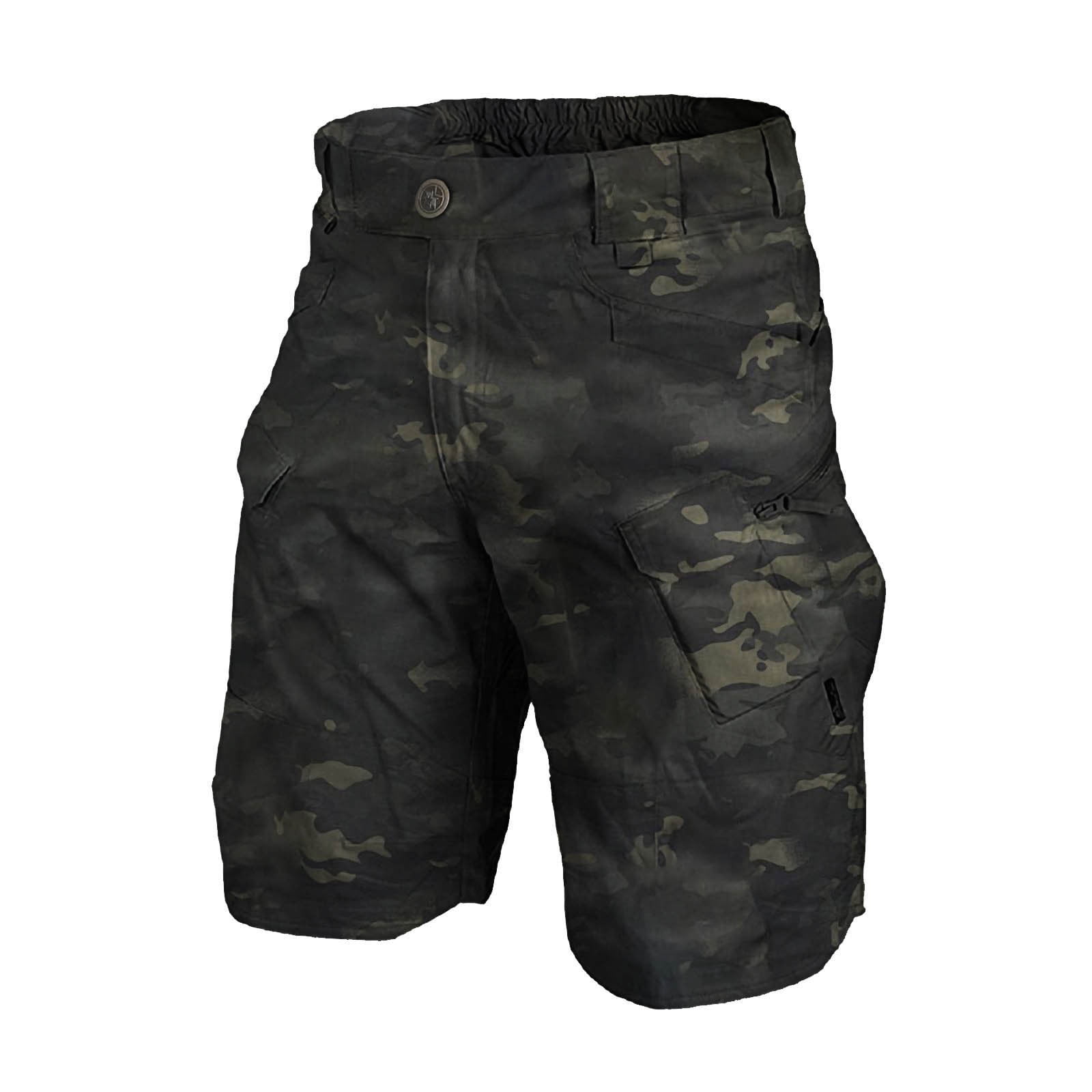 BRDFRL Mens Cargo Shorts Cotton Multi-Pocket Outdoor Camouflage Cargo ...