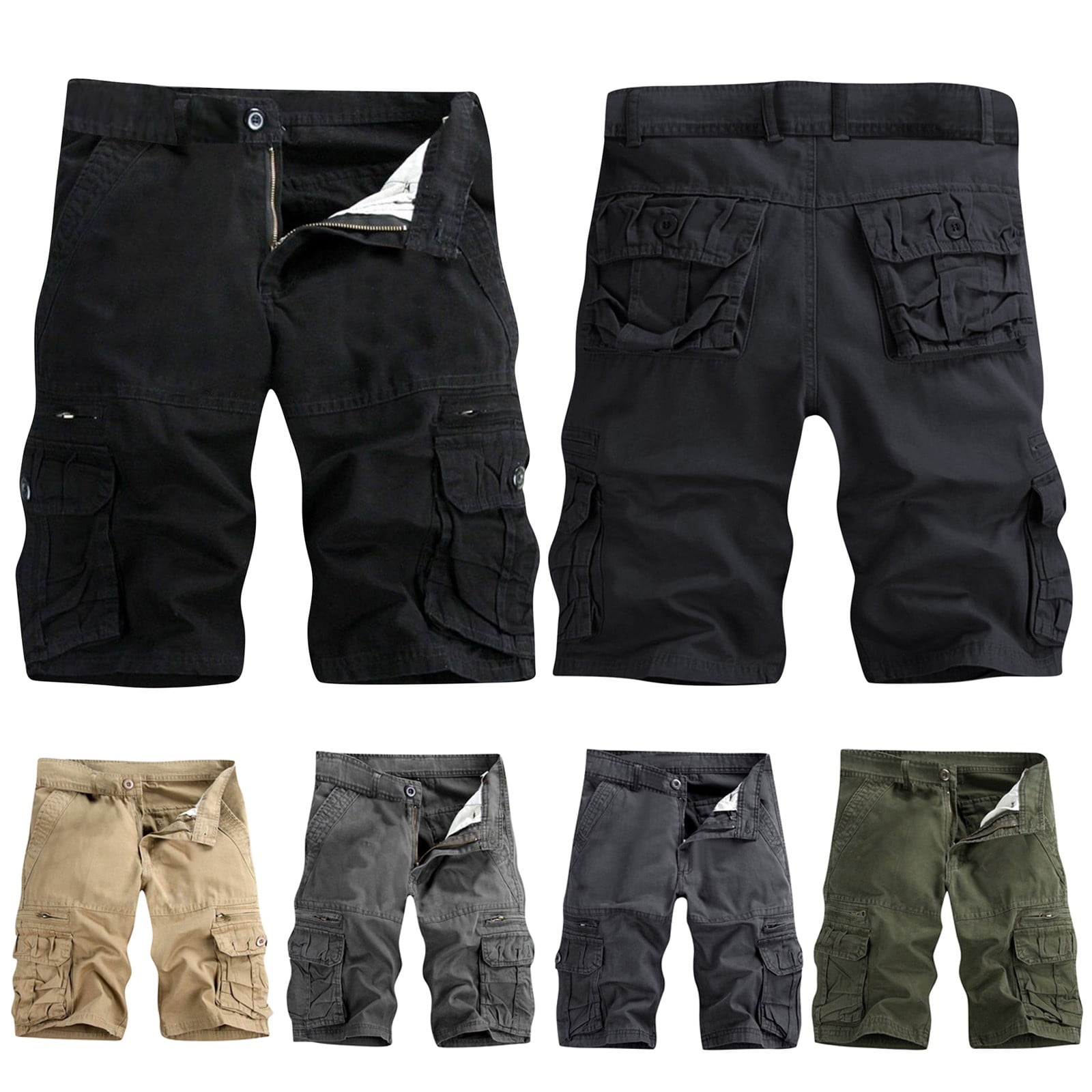 BRDFRL Mens Tactical Stretch Outdoor Cargo Shorts Wear Resistant Rip ...