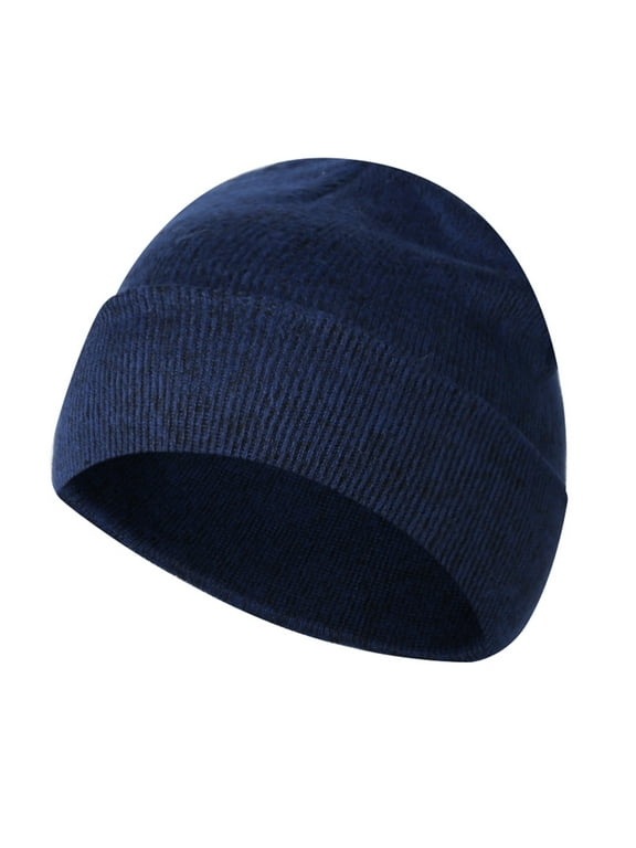 Genuine Wool Watch Cap,Navy Blue - Walmart.com