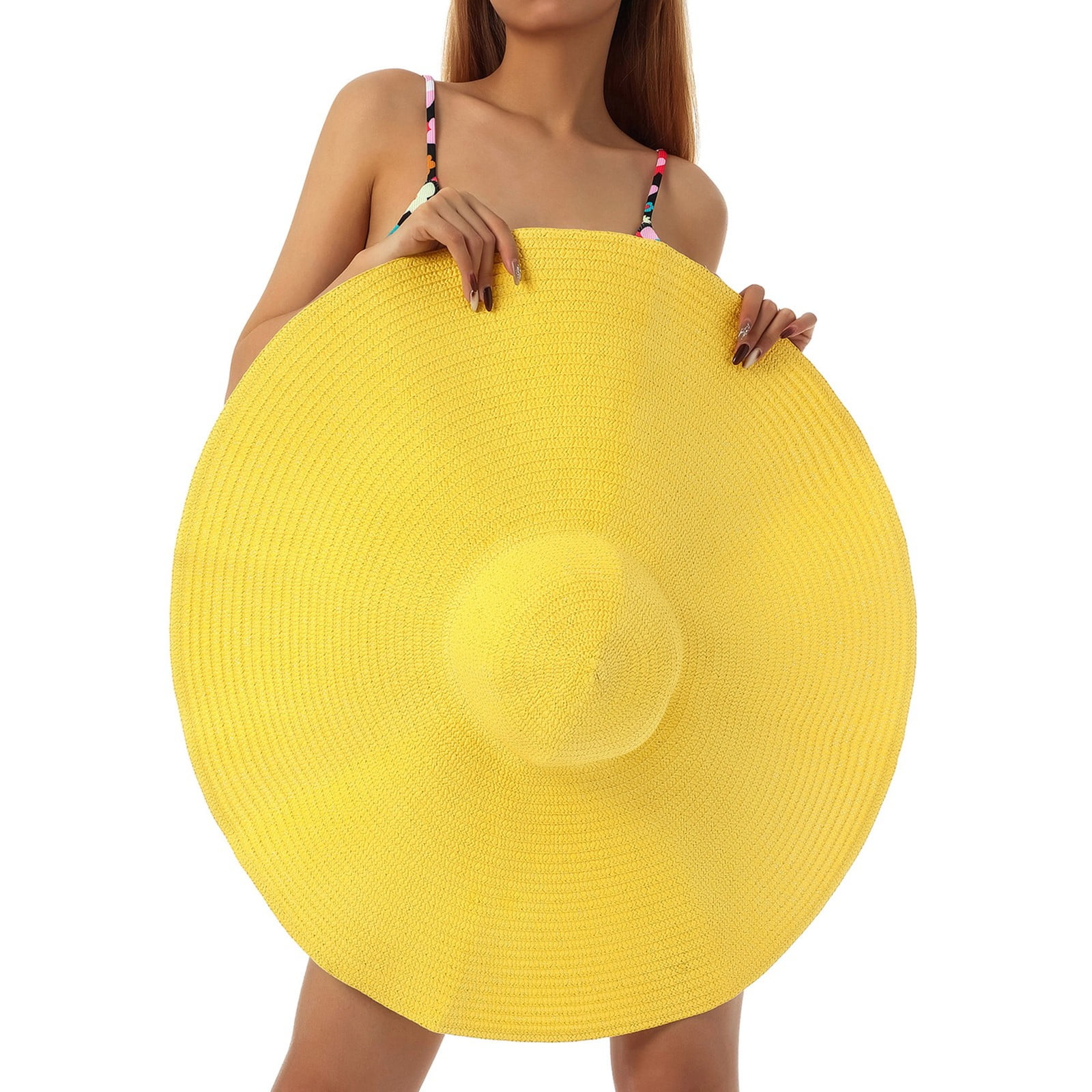 BRDFRL Oversized Beach Straw Hats for Women Floppy, Extra Large Sun ...