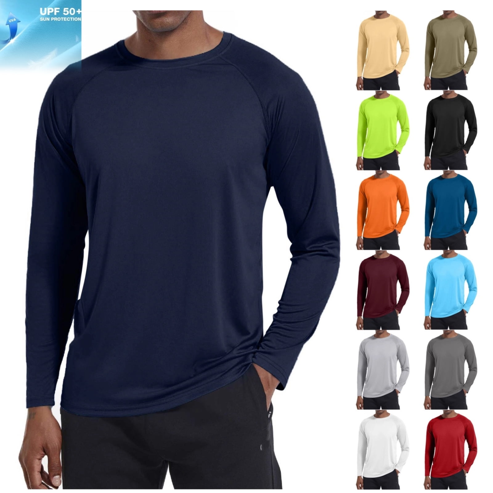 BRDFRL Rash Guard for Men Swim Shirt Quick Dry Fishing Shirts for Men ...