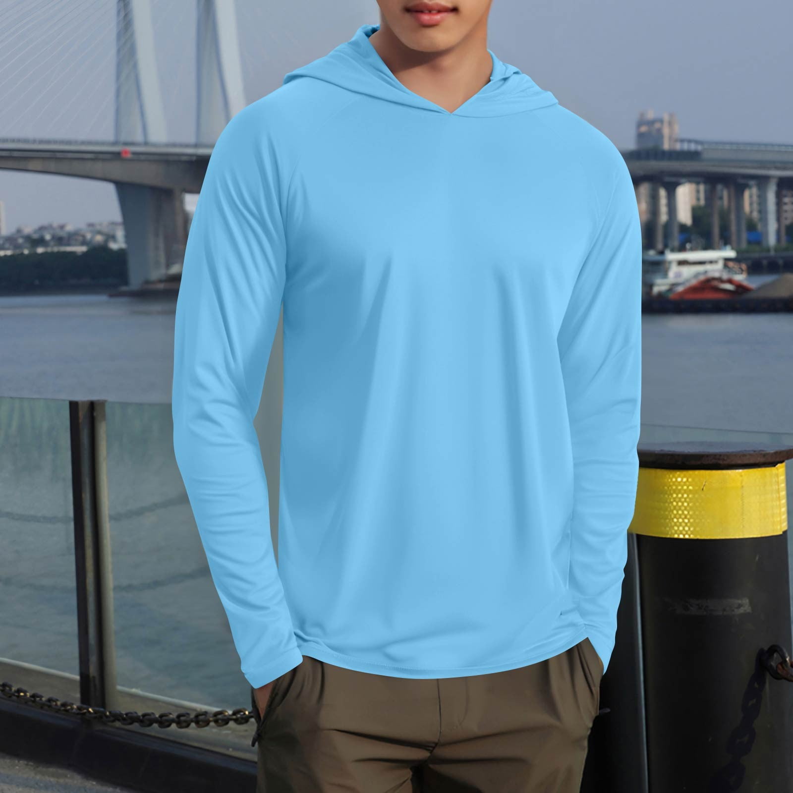 BRDFRL UPF 50+ Fishing Shirts for Men, Long Sleeve Sun Protection ...
