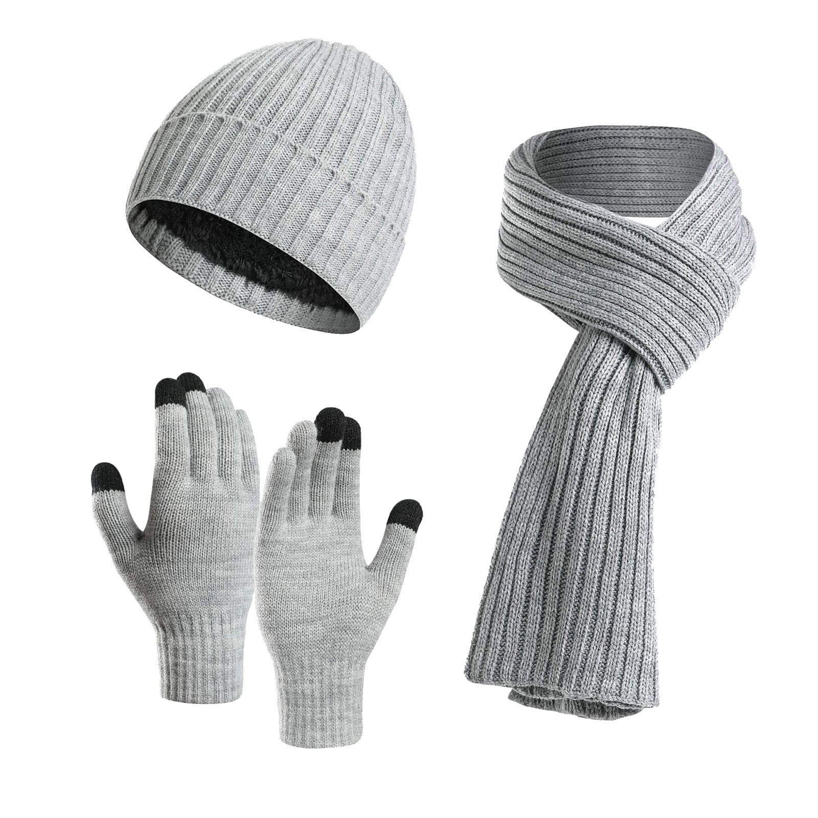 BRDFRL Winter Hats Scarf for Men with Touchscreen Gloves Warm Men's ...