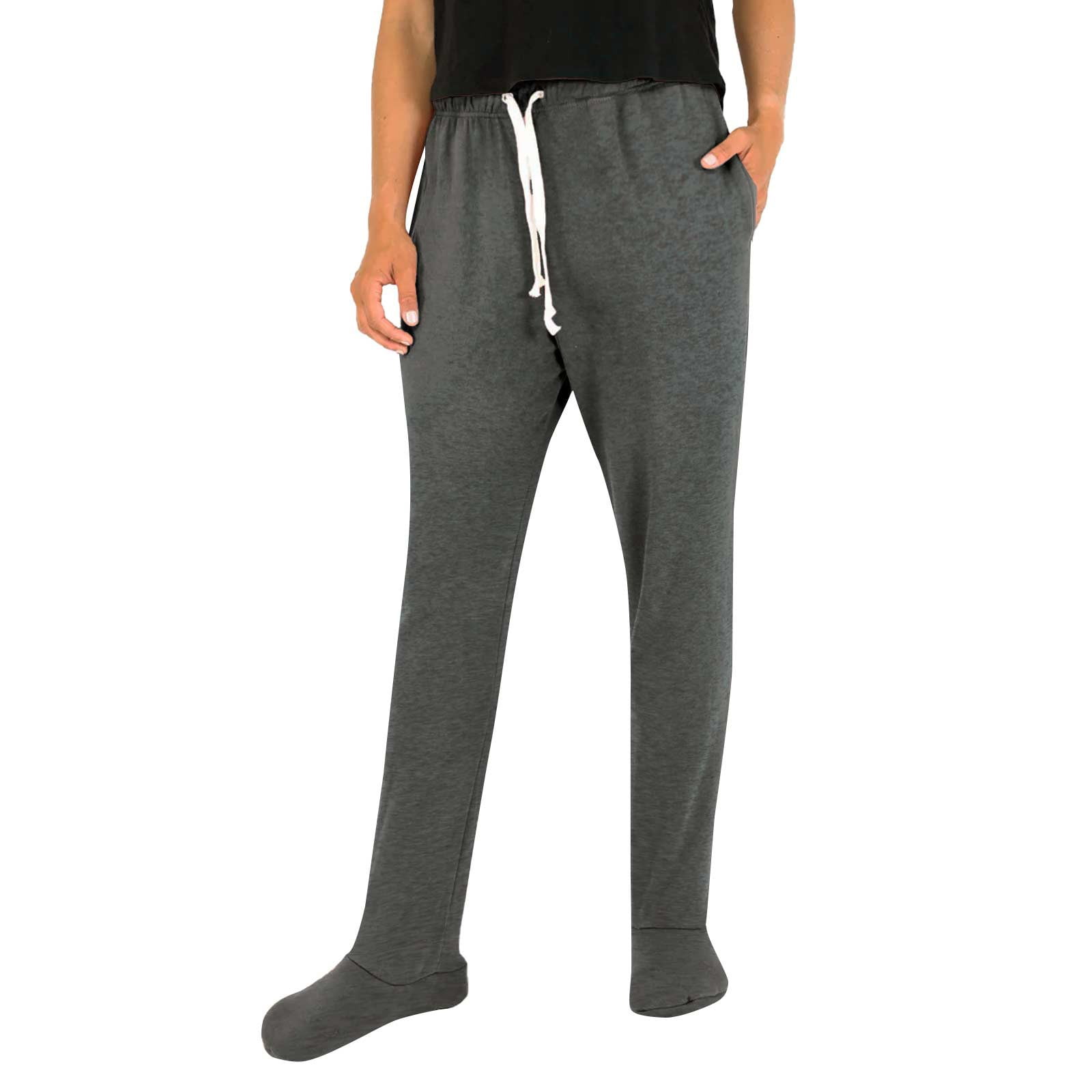BRDFRL Women Footed Sweatpants Sherpa Fleece Lined Drawstring Pants ...