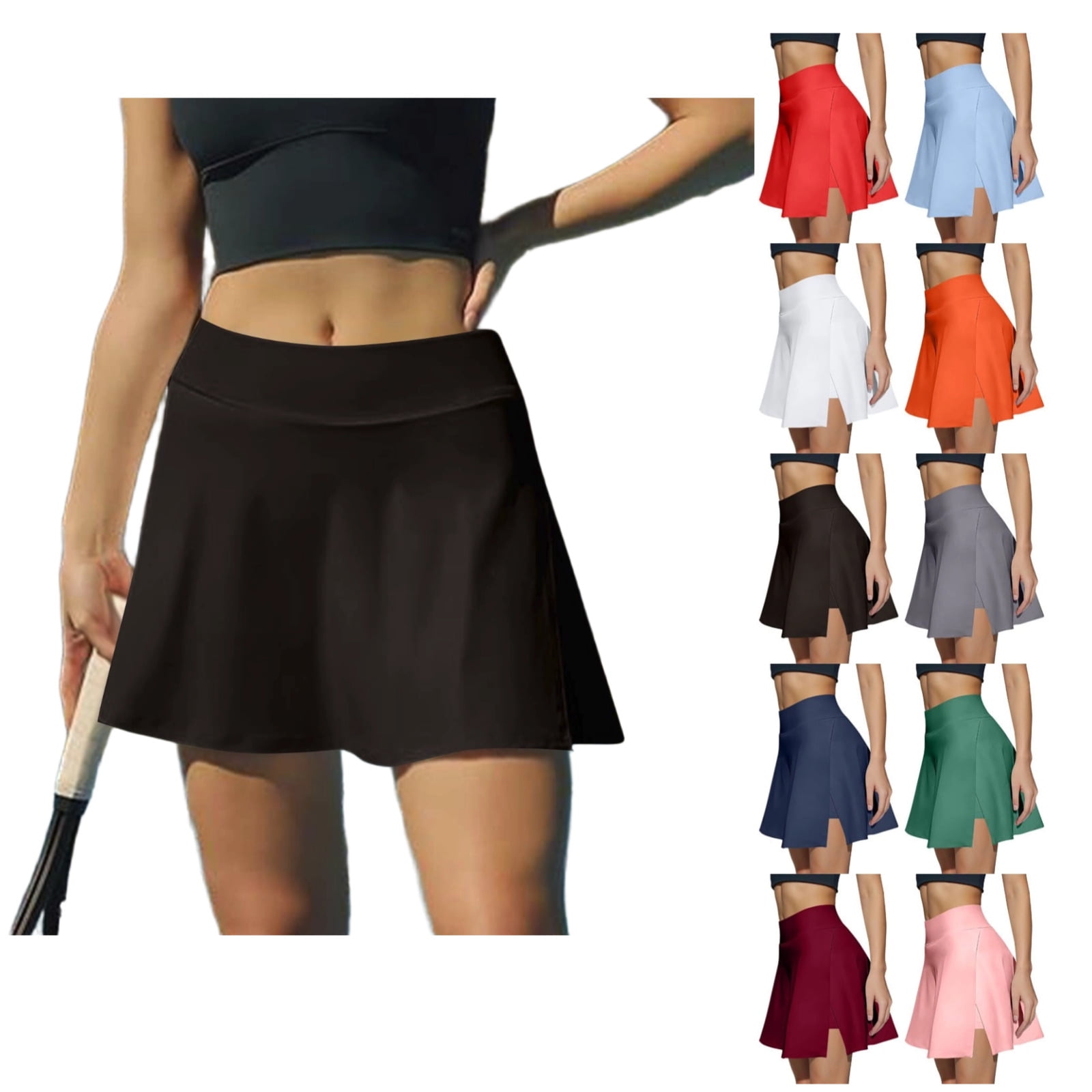 BRDFRL Women’s Golf Skorts with Inner Shorts - High Waisted Tennis ...