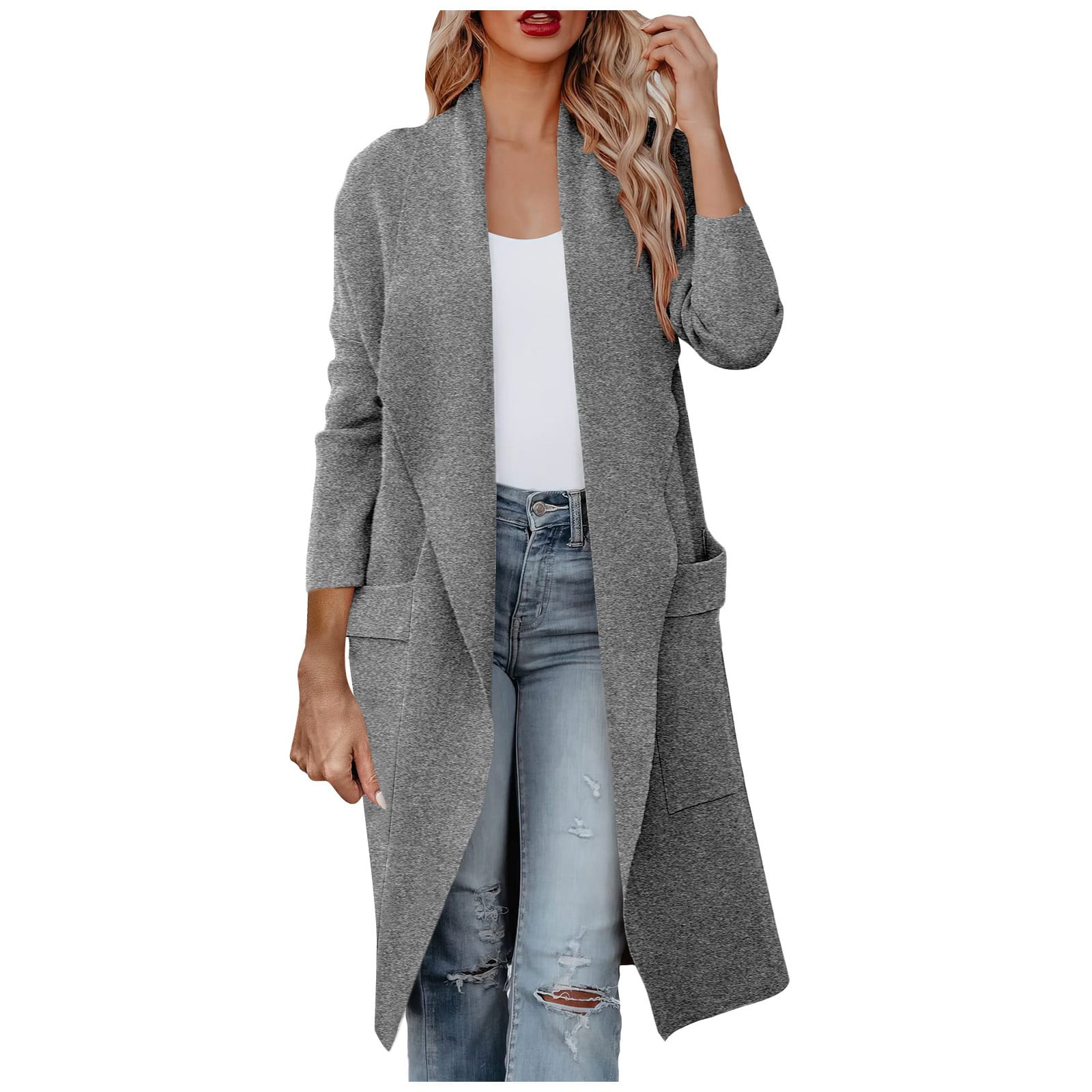 BRDFRL Women's Oversized Dressy Cardigans 2024 Long Knit Coatigans ...