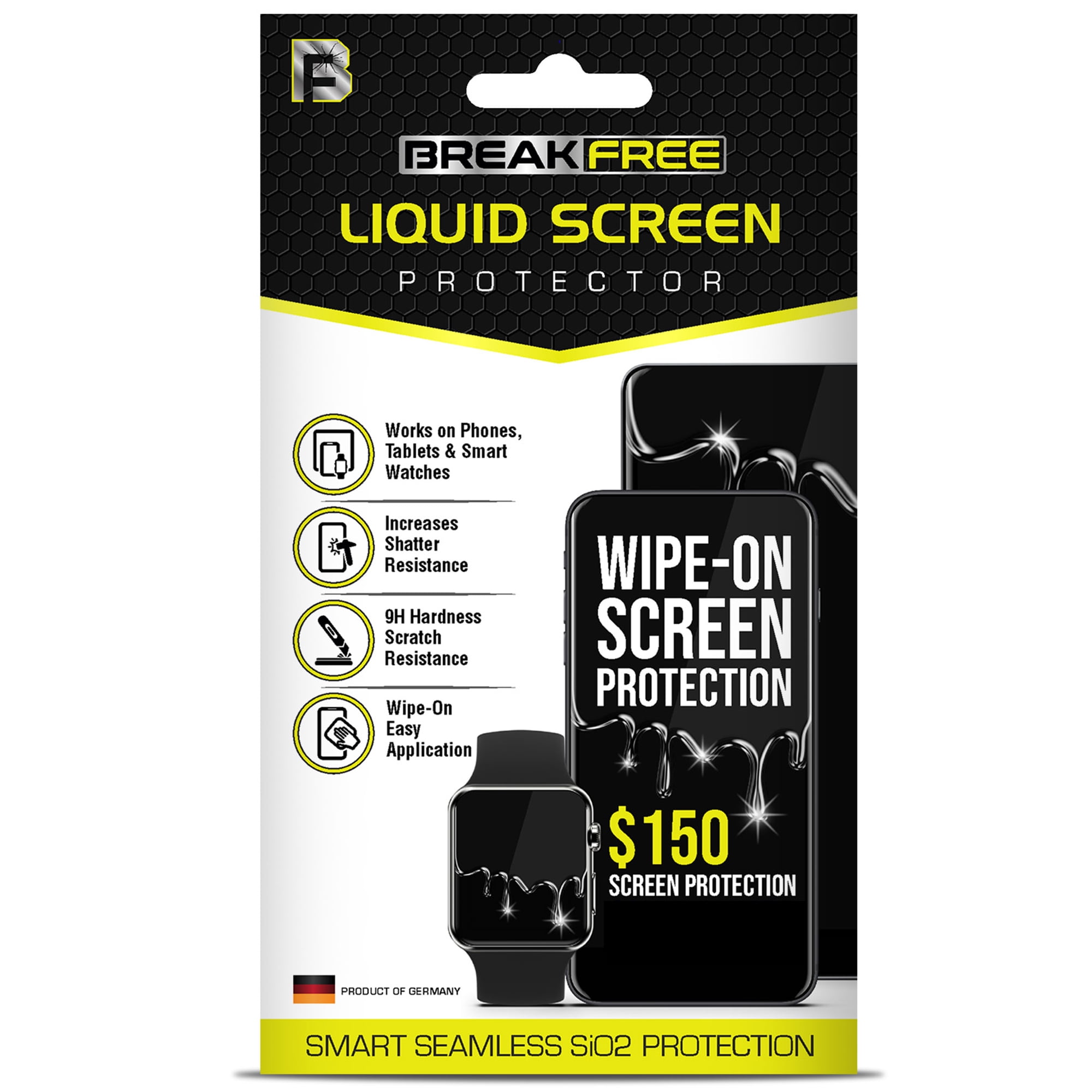 BREAK FREE Liquid Glass Screen Protector with $150 Guarantee for All ...