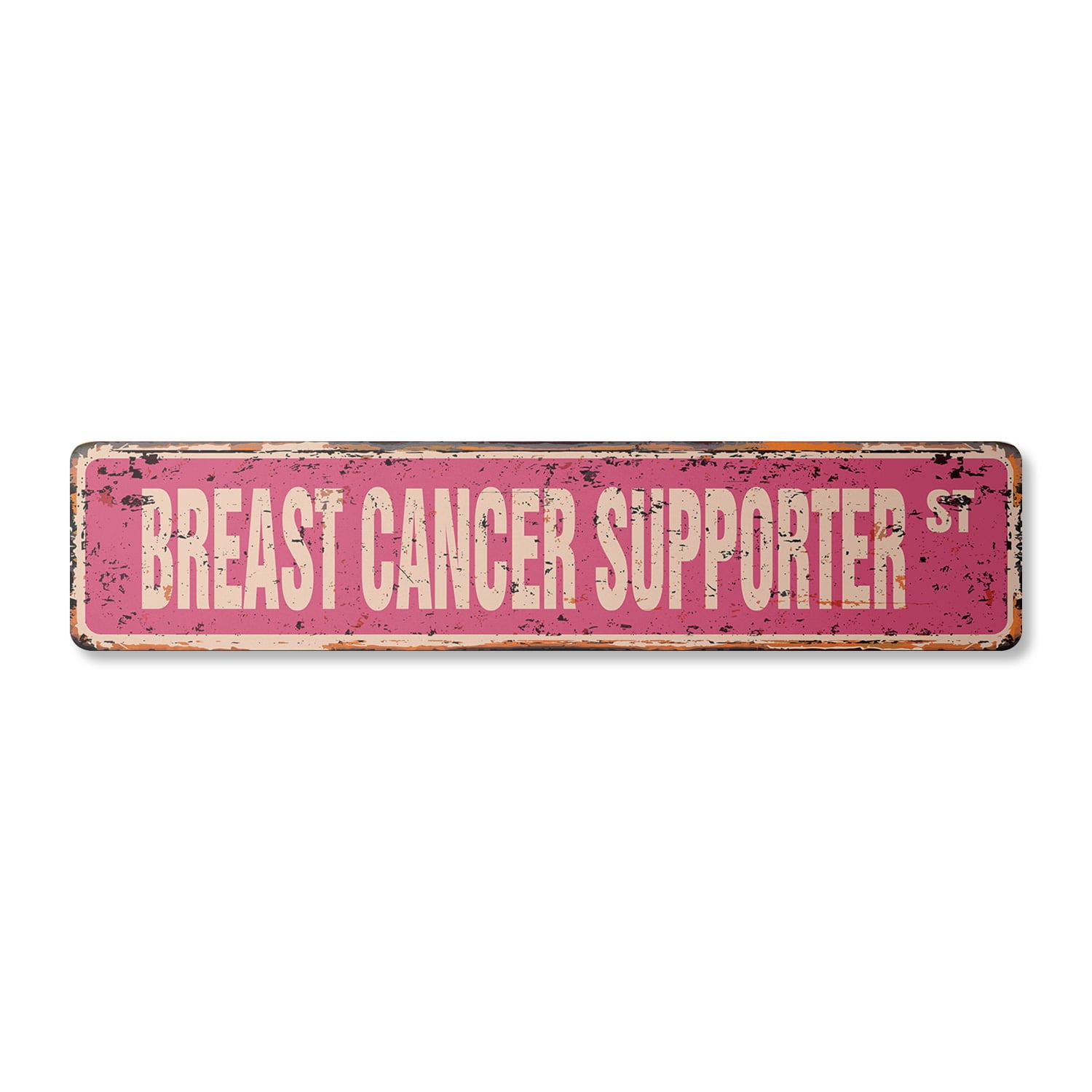 BREAST CANCER SUPPORTER Vintage Aluminum Street Sign Susan G Koman for ...