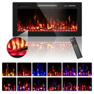 Benjara Kai 47 Inch Classic Electric Fireplace, Fire Safety, Remote ...