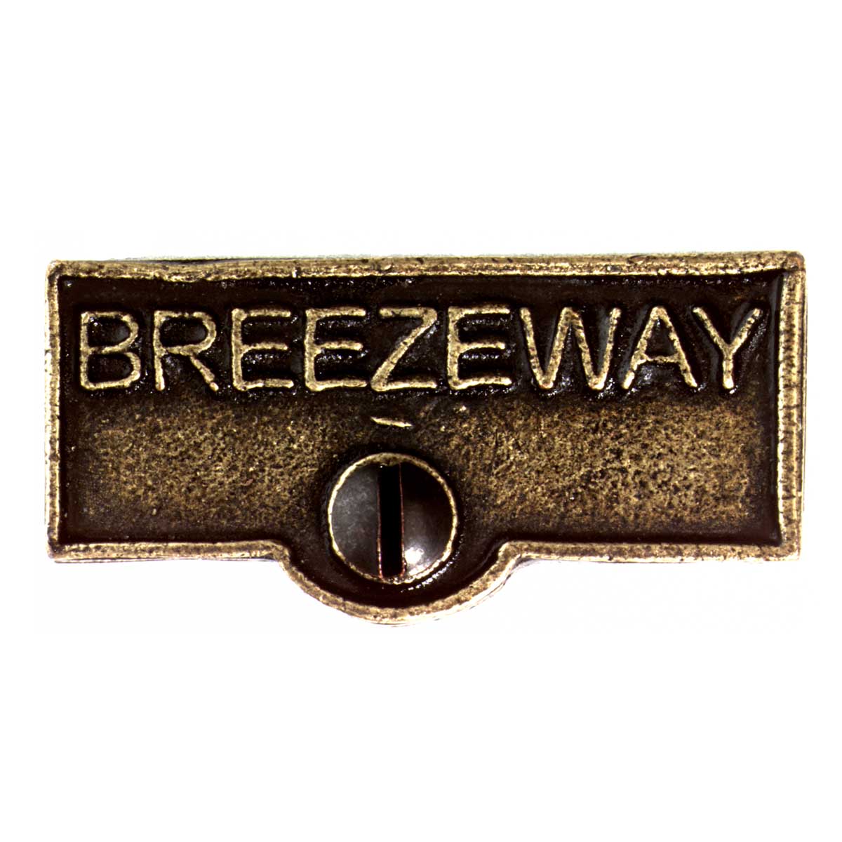 BREEZEWAY Switch Plate Tags Cast Brass Traditional Engraved Wall Light ...