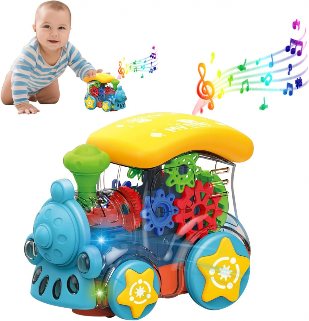 BREIS Baby Musical Toys Crawling Train: 6 8 12 Months Tummy Time ...