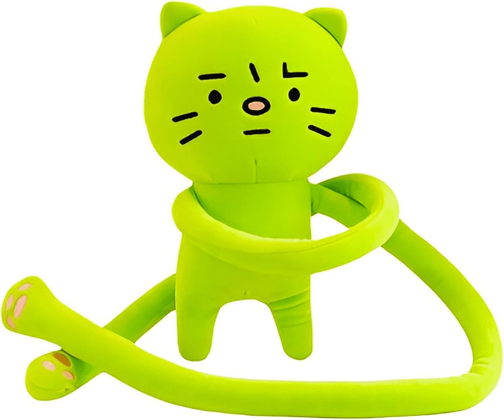 BREIS Noetoy Green Cat Plush Long Arms Cat Stuffed Animal 12 Inch Cat ...