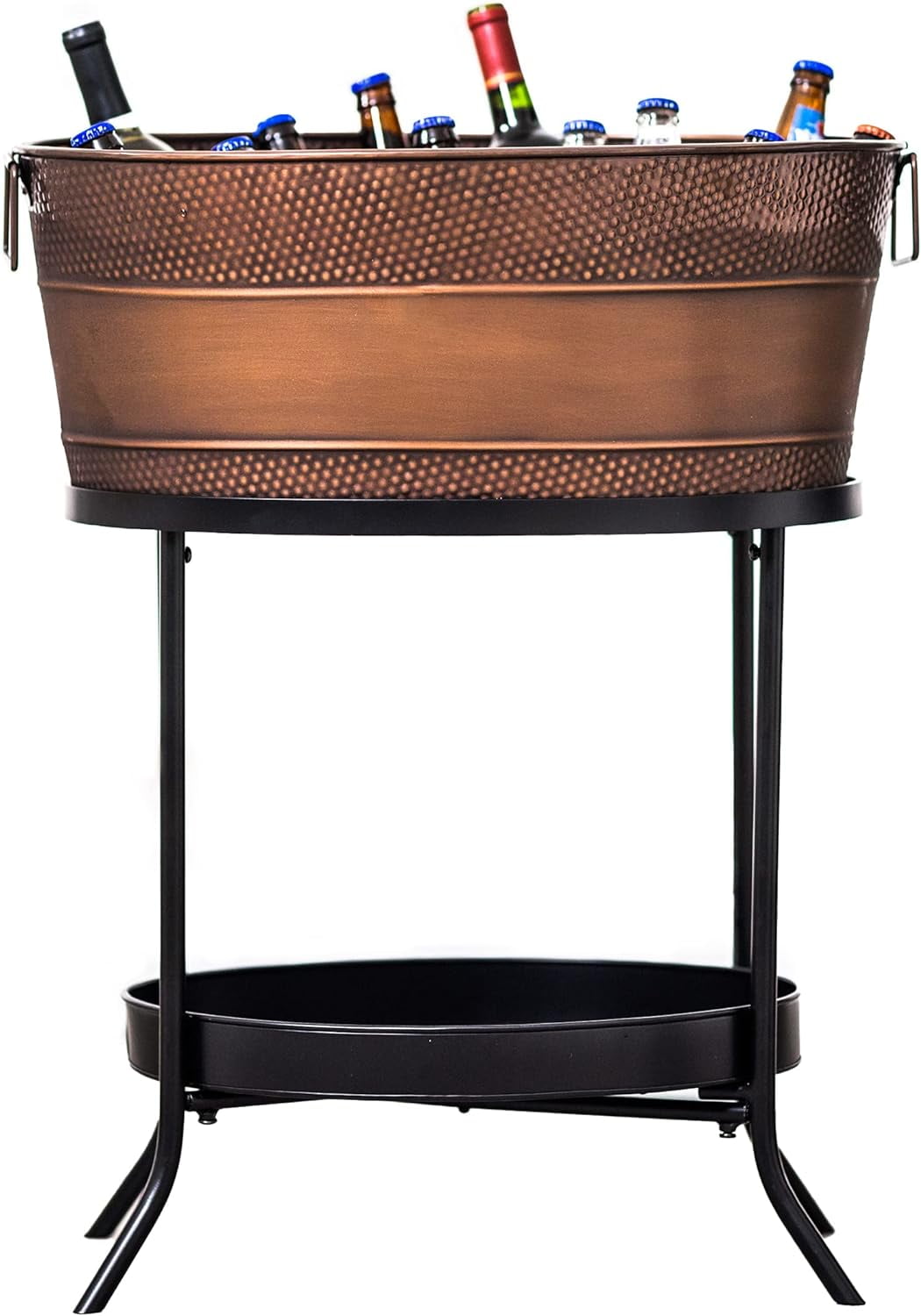 BREKX Aspen Metal Beverage Tub with Stand, 6 Gallon Galvanized Tub with ...