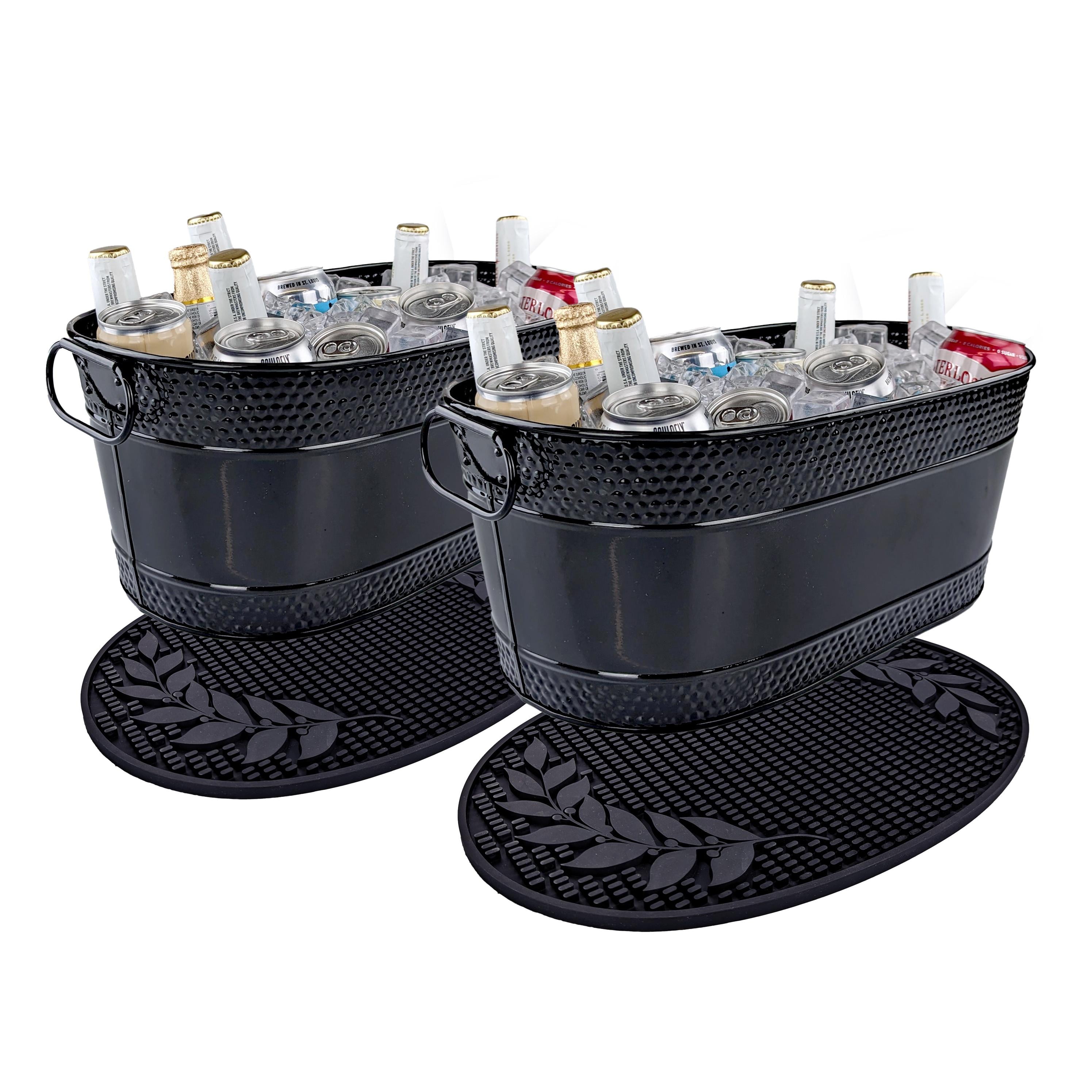 BREKX Colt Model Drink Bucket 18"L x 10.5"W x 7.5"H Black Metal with ...