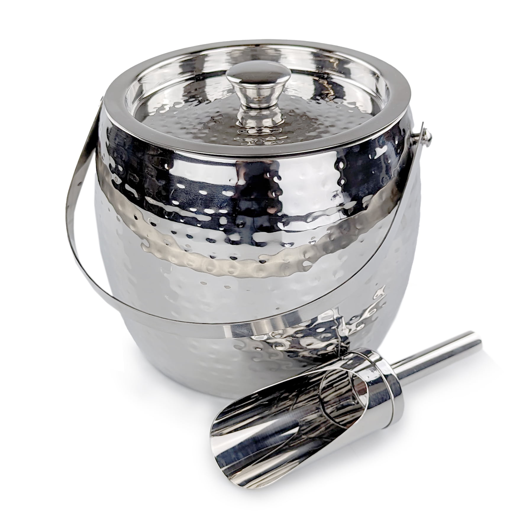 BREKX Insulated Mini Iceberg Ice Bucket with Lid & Scoop, Stainless ...