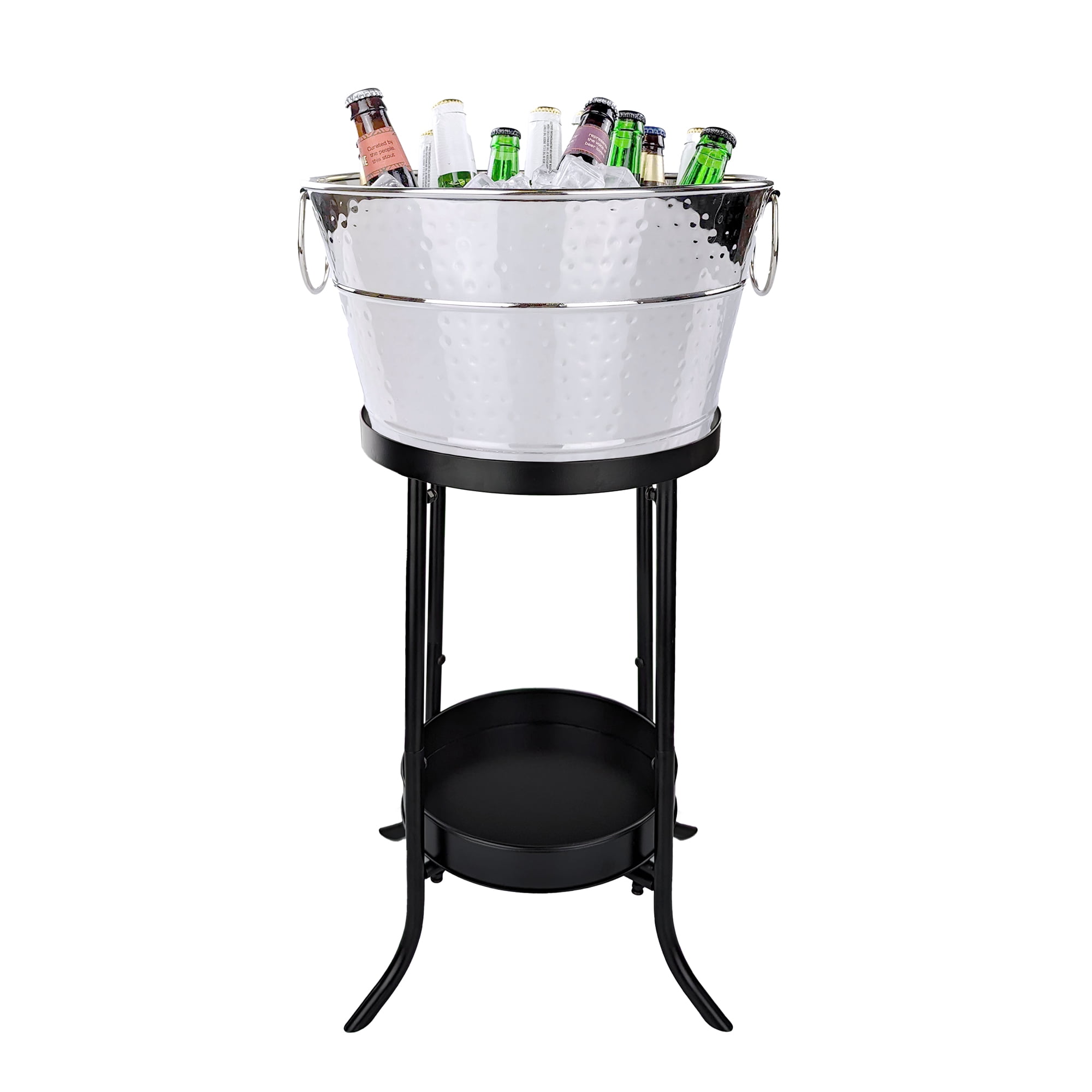 BREKX Old Tavern Beverage Bucket with Stand in Stainless Steel 27-inch ...