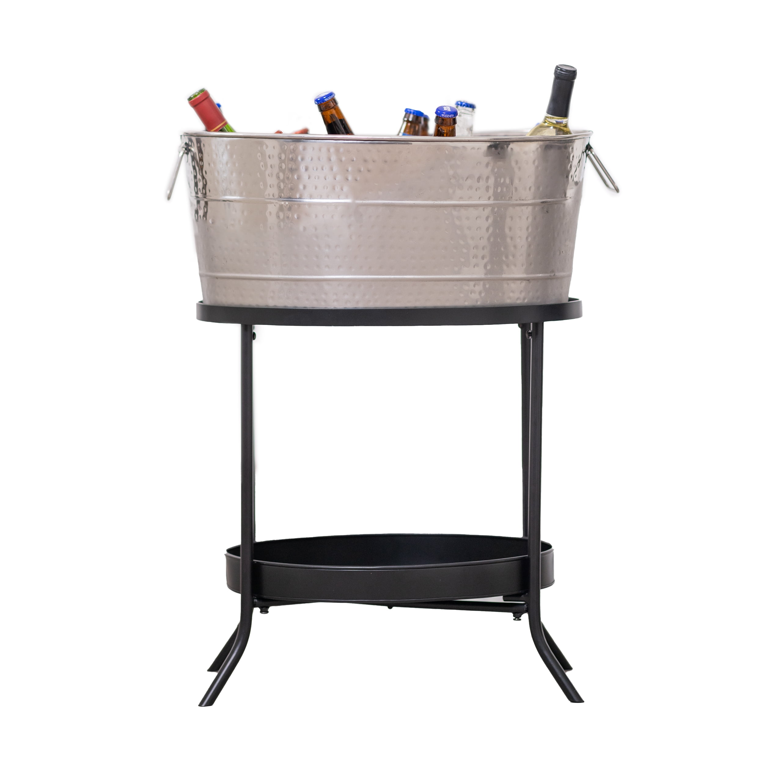 BREKX Aspen 28-inch Stainless Steel Beverage Tub with Iron Stand ...