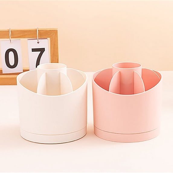 BRELIL 2Pcs Desktop Rotating Storage Organizer, Office Desk Pen Holder ...