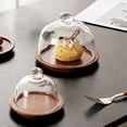 BRELIL 2Pcs Mini Dessert Plates With Glass Dome, Cake Plate With Lid ...
