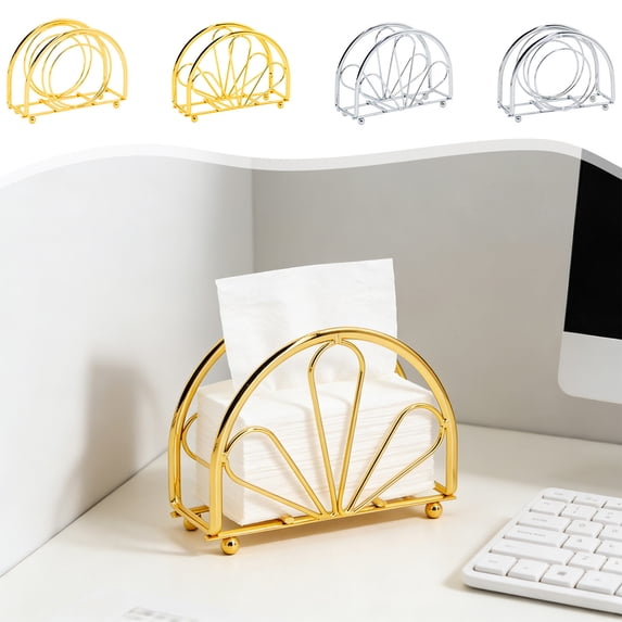 BRELIL 4Pcs Half Round Tissue Holder, Creative Napkin Dispenser ...
