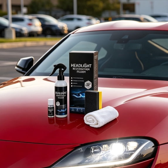 BRELIL Car Headlight Restoration Kit, Headlight Cleaner And Restorer ...