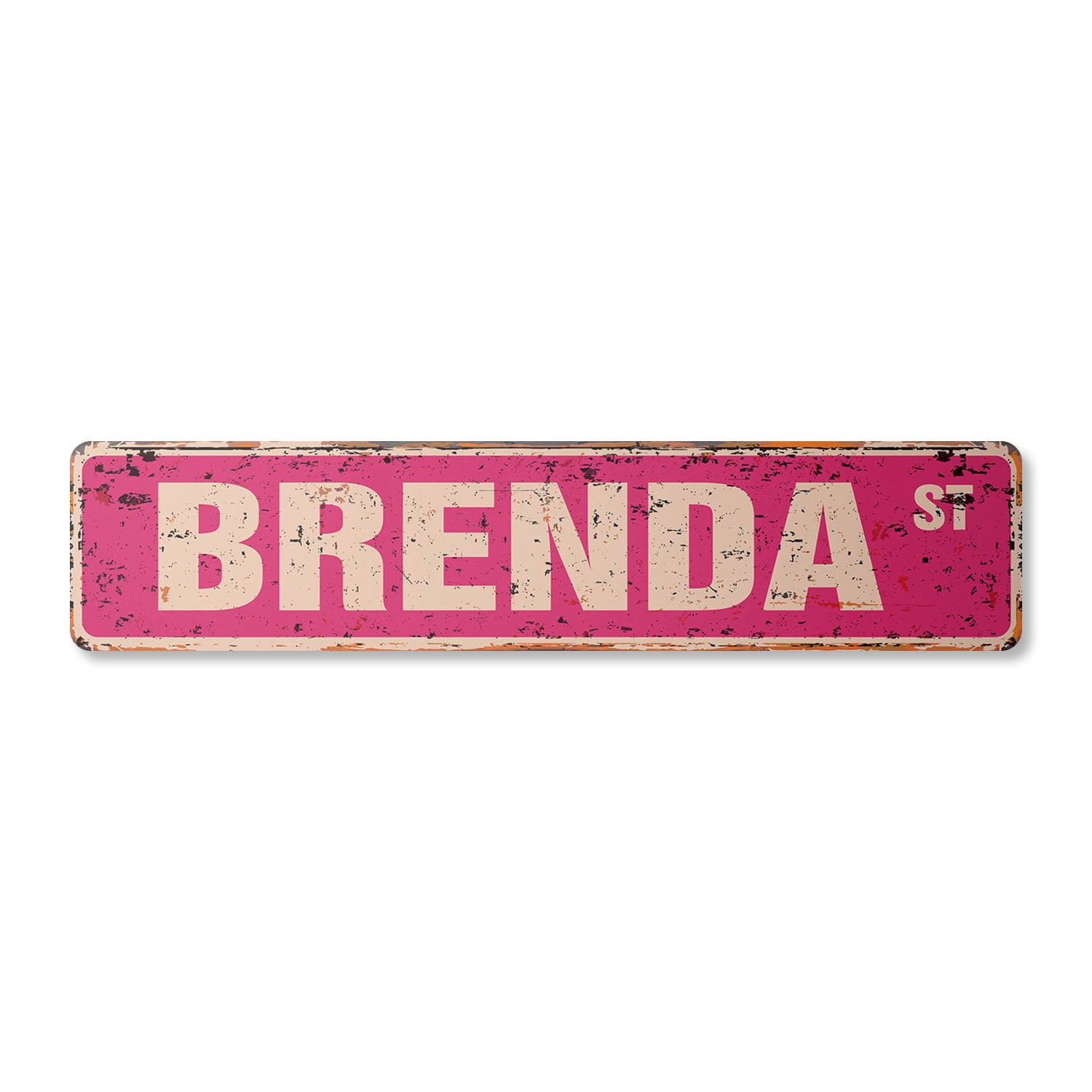 BRENDA Vintage Aluminum Street Sign Childrens Name Room Metal Sign ...