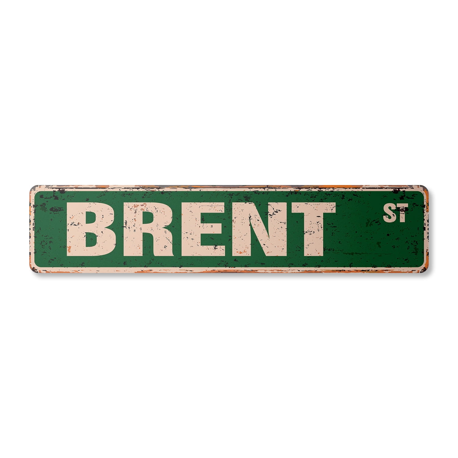 BRENT Vintage Plastic Street Sign Childrens Name Room Sign | Indoor ...
