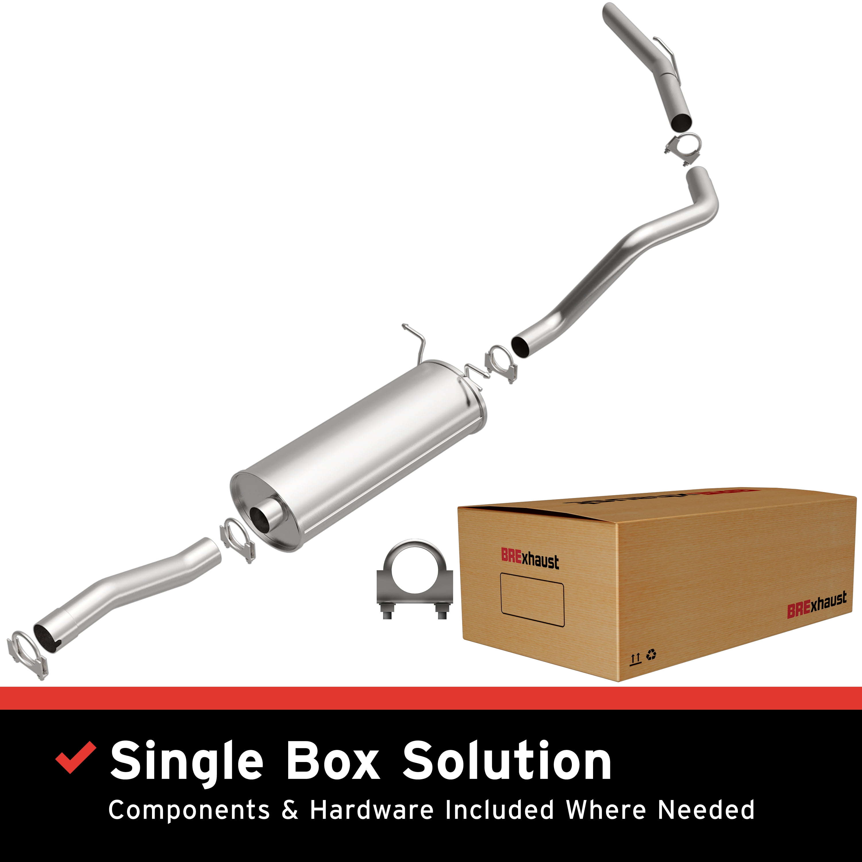 BRExhaust Direct-Fit Replacement Exhaust System 106-0217: For 1999-2001 ...