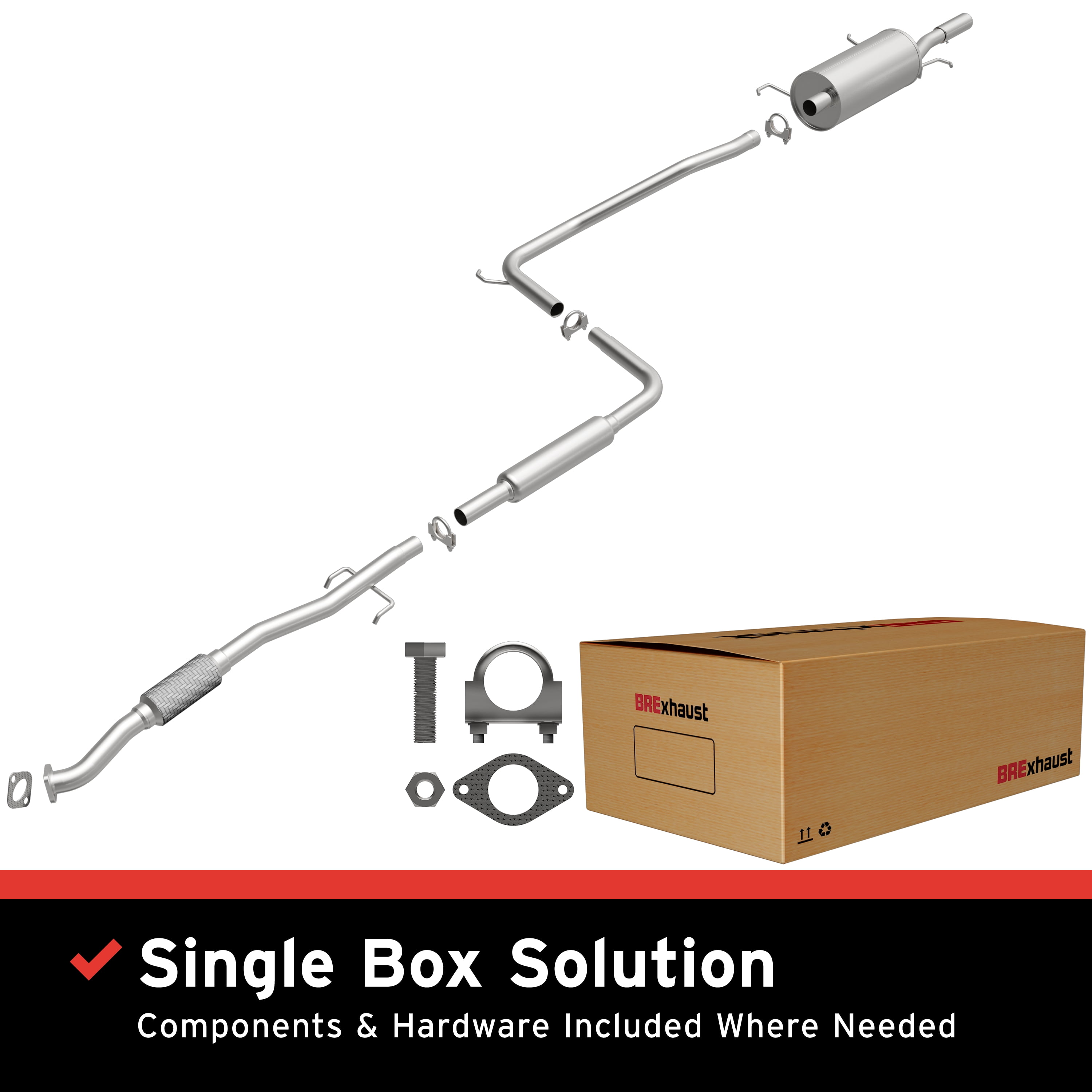 BRExhaust Stock Replacement Exhaust Kit For Ford Escort Sedan ZX2 ...