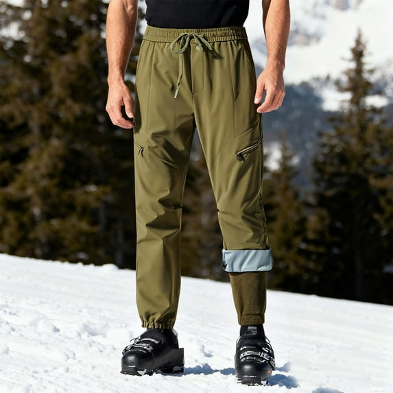 BRGZLK 3 in 1 Snow Ski Hiking Pants for Men Solid Color Zipper Multi ...