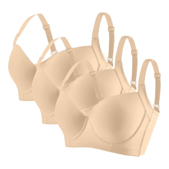 BRGZLK 3 Pack Sports Bras for Women Solid Color High Support Wireless ...