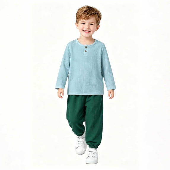 BRGZLK Baby Boys Girls 2 Piece Outfits Summer 2026 Casual Solid Color ...
