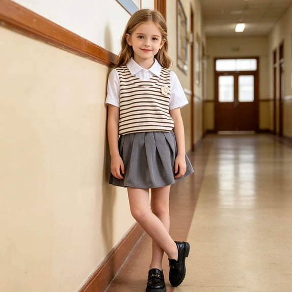 BRGZLK Baby Girls Back to School Outfits 2026 Trendy Short Sleeve Turn ...