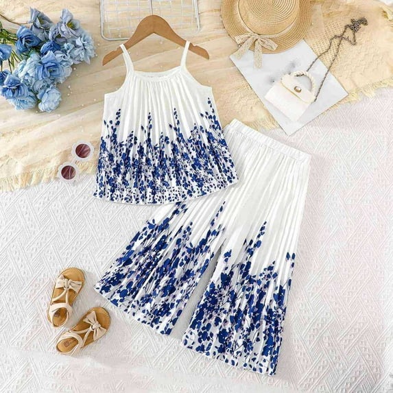 BRGZLK Baby Outfits Suit Cute Summer Clothing Set, Children's Pleated ...