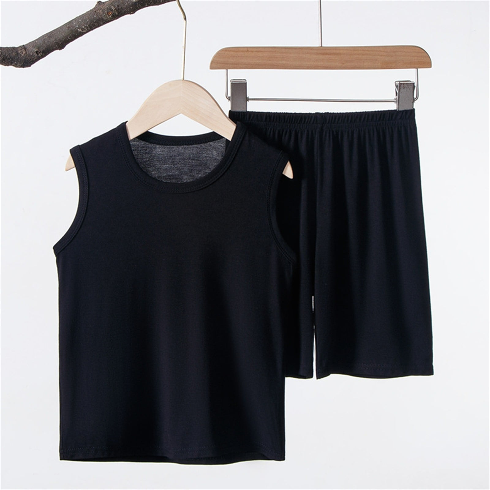 BRGZLK Children's Cotton Tank Top Sets Boys Girls Summer Soft And Skin ...