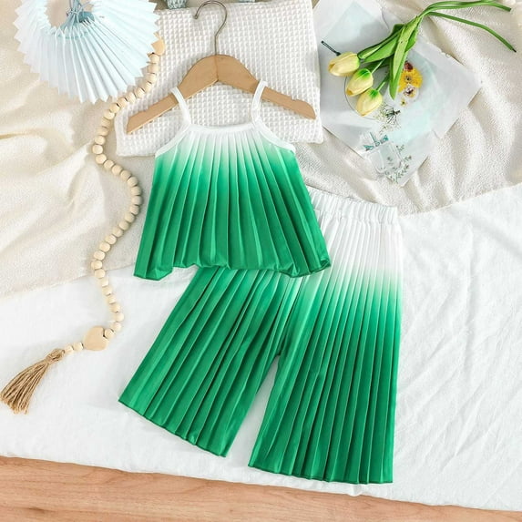 BRGZLK Children's Outfits Set and Girls' Clothing Summer Suit, Gradient ...