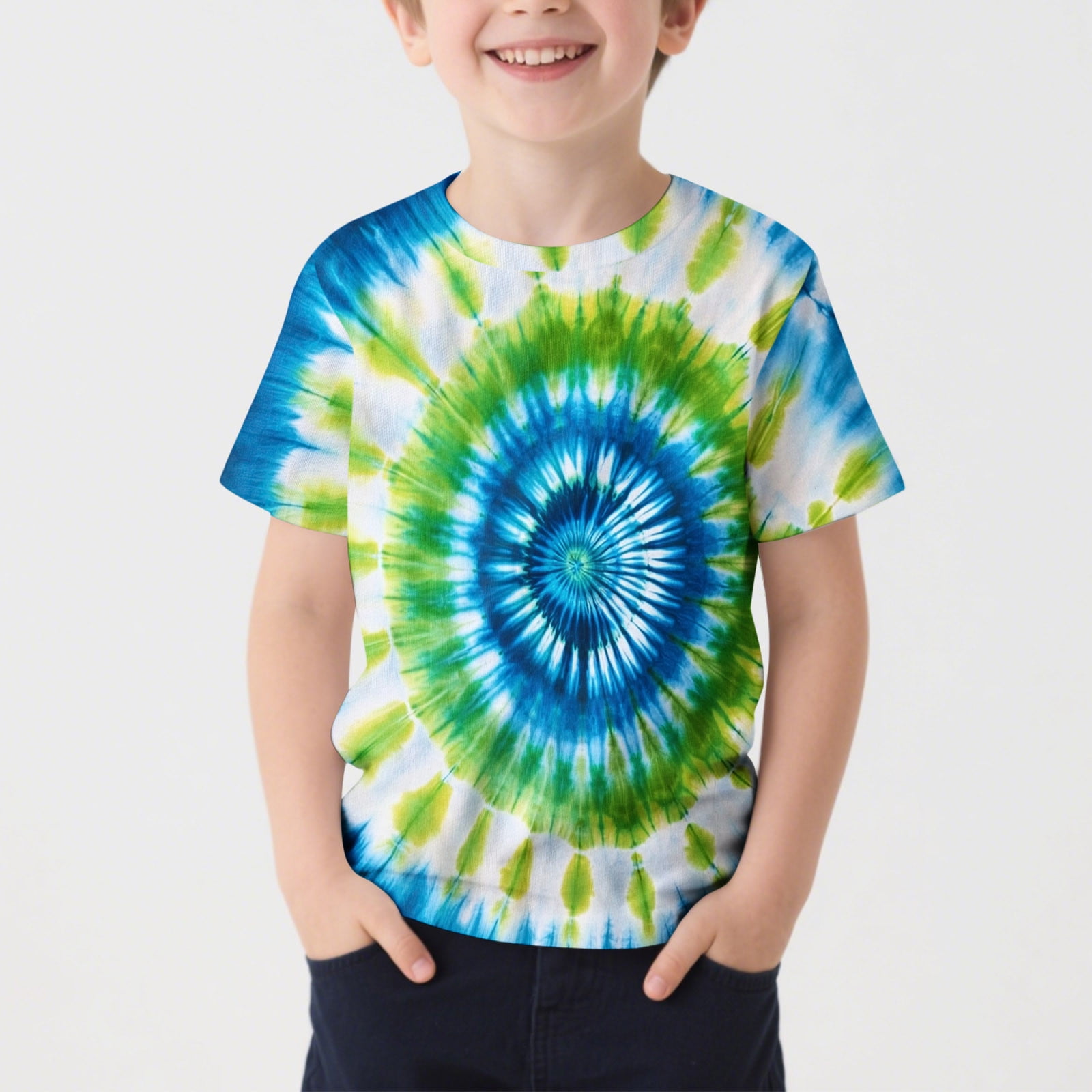 BRGZLK Children's Summer Short Sleeved Top Boys Girls Cute Printed ...