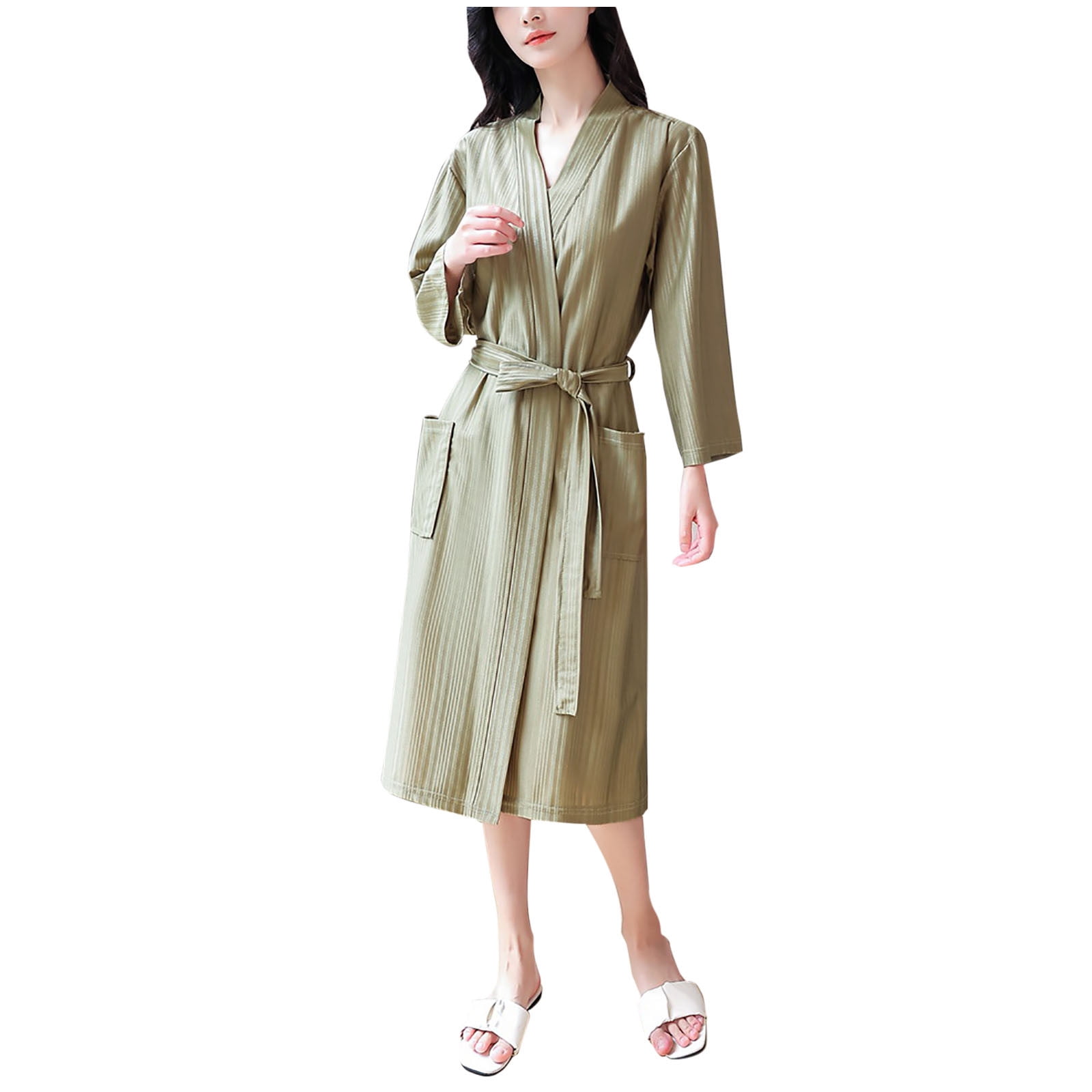 BRGZLK Dressing Gown Womens Deals of The Day Ladies Satin Silk ...