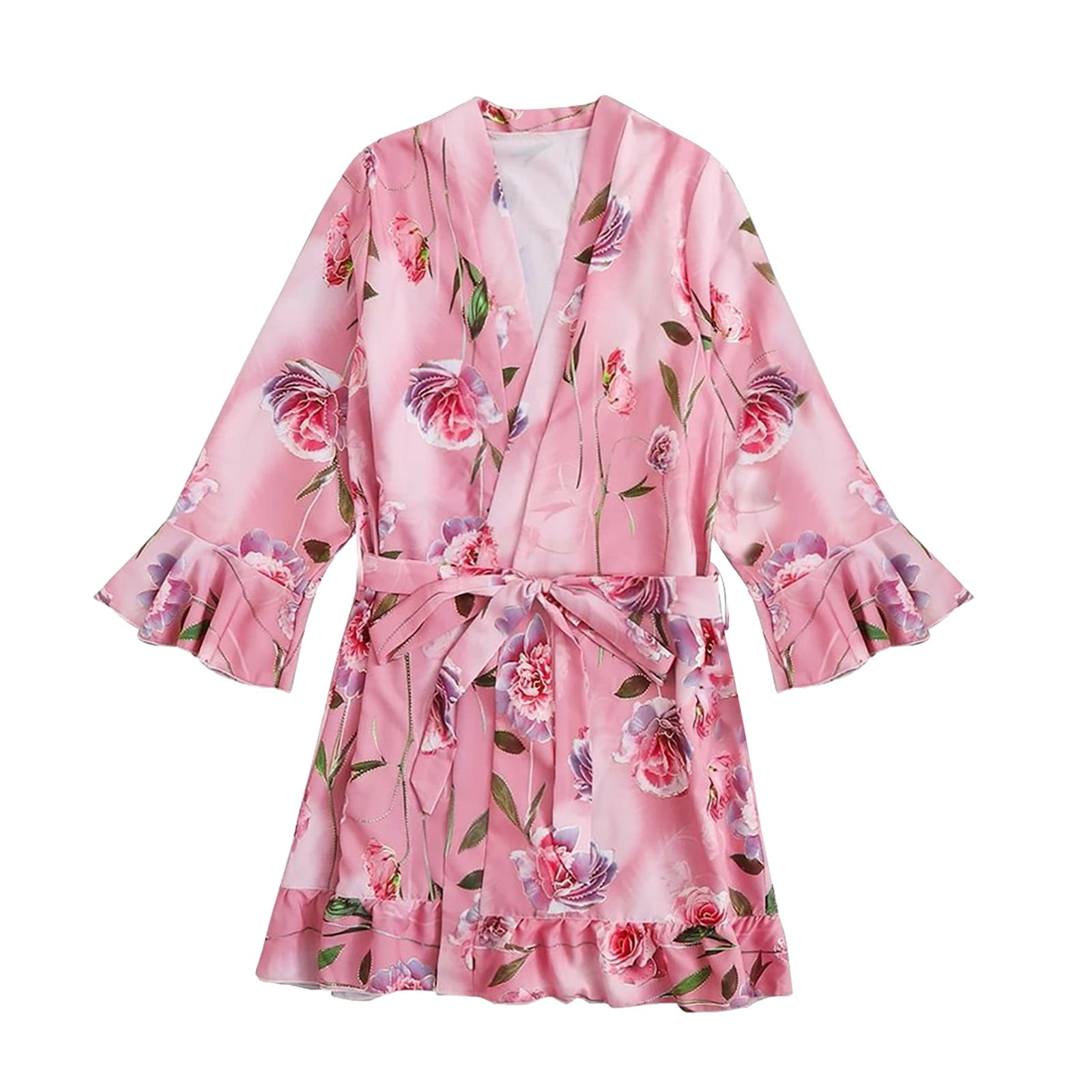 BRGZLK Dressing Gowns for Women Deals of The Day Ladies Satin Silk ...
