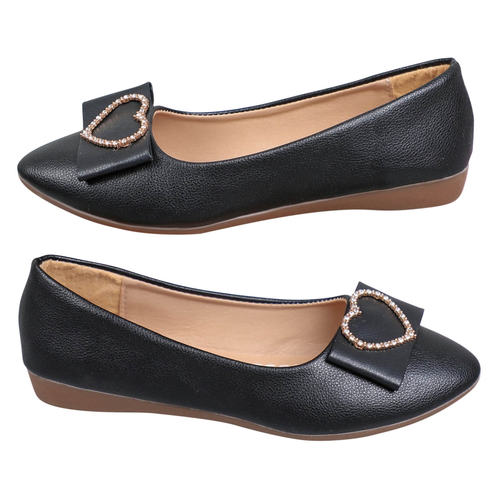 BRGZLK Flat Sloping Heel Pointed Women's Singles Shoes Love Shallow ...