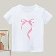 BRGZLK Girl Bow Graphic T Shirt Fashion Casual Cute Bow Print Comfy ...
