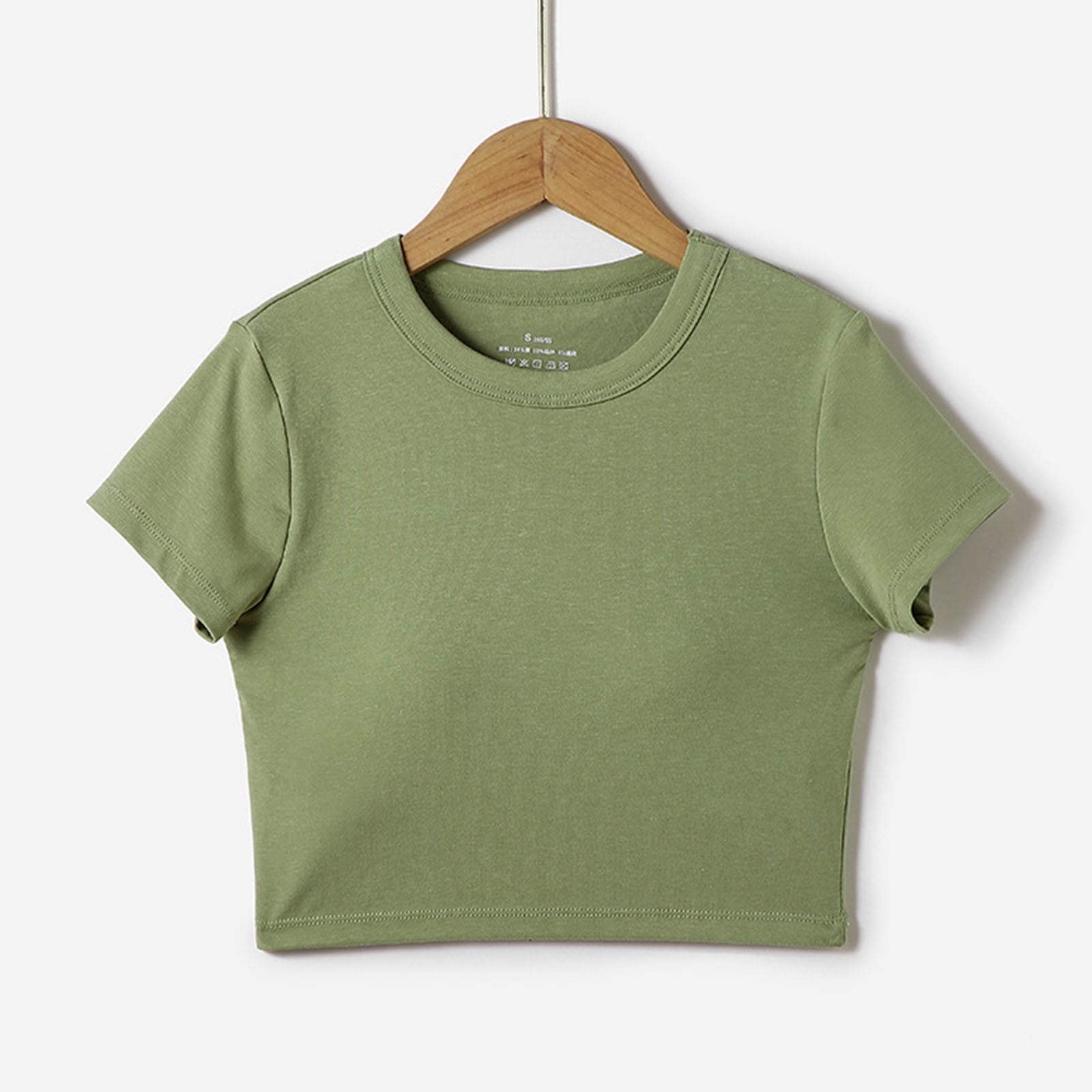 BRGZLK Girl's Spring Summer Modal T-Shirts Trendy Solid Color Casual ...