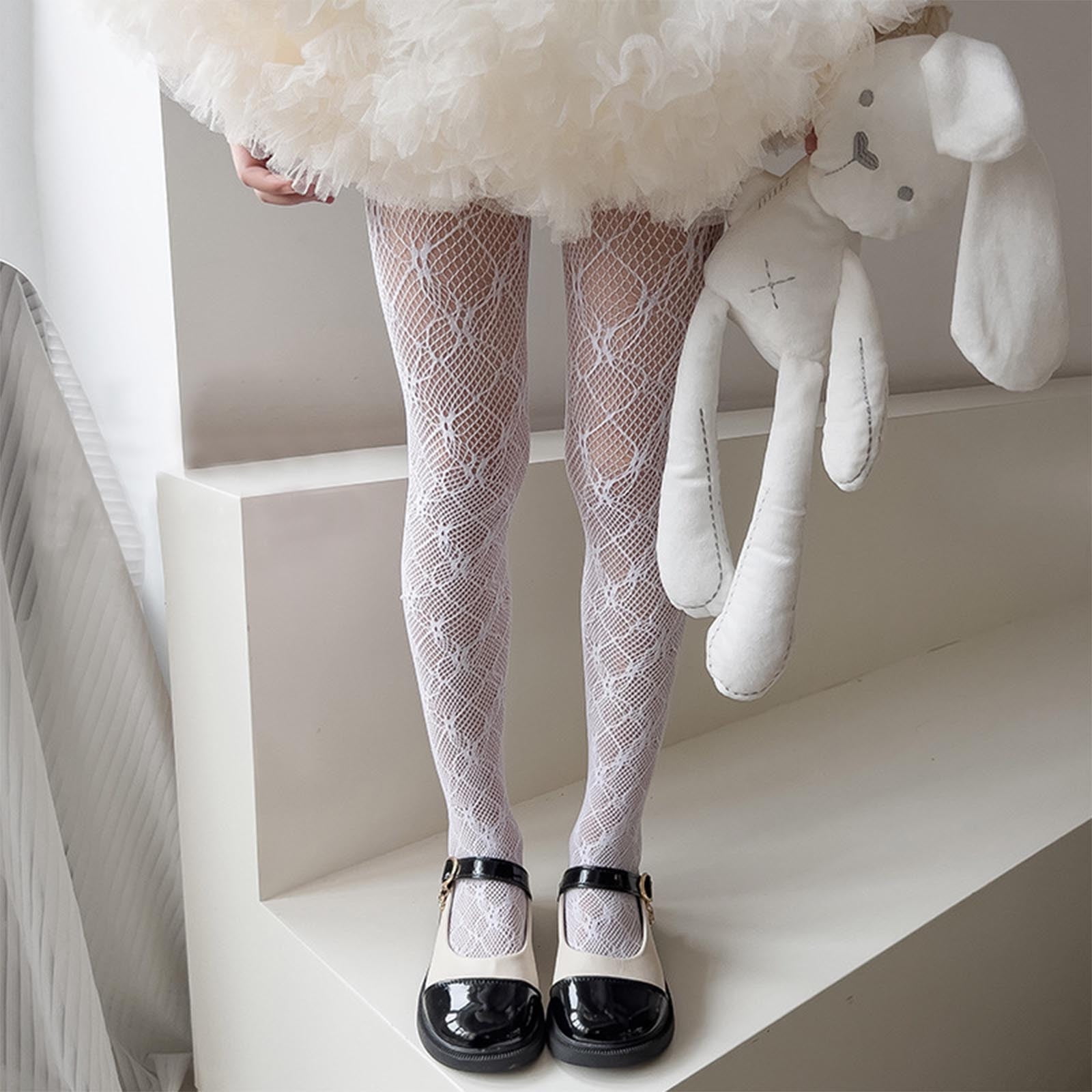 BRGZLK Girls Lace Stockings Kids Summer Sheer Tights Fishnet Hollow ...
